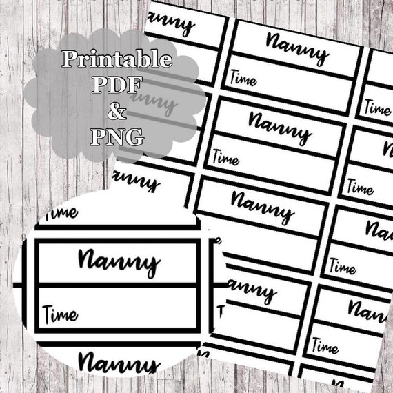 PRINTABLE Nanny Planner Stickers Download // Nanny Stickers // - Etsy