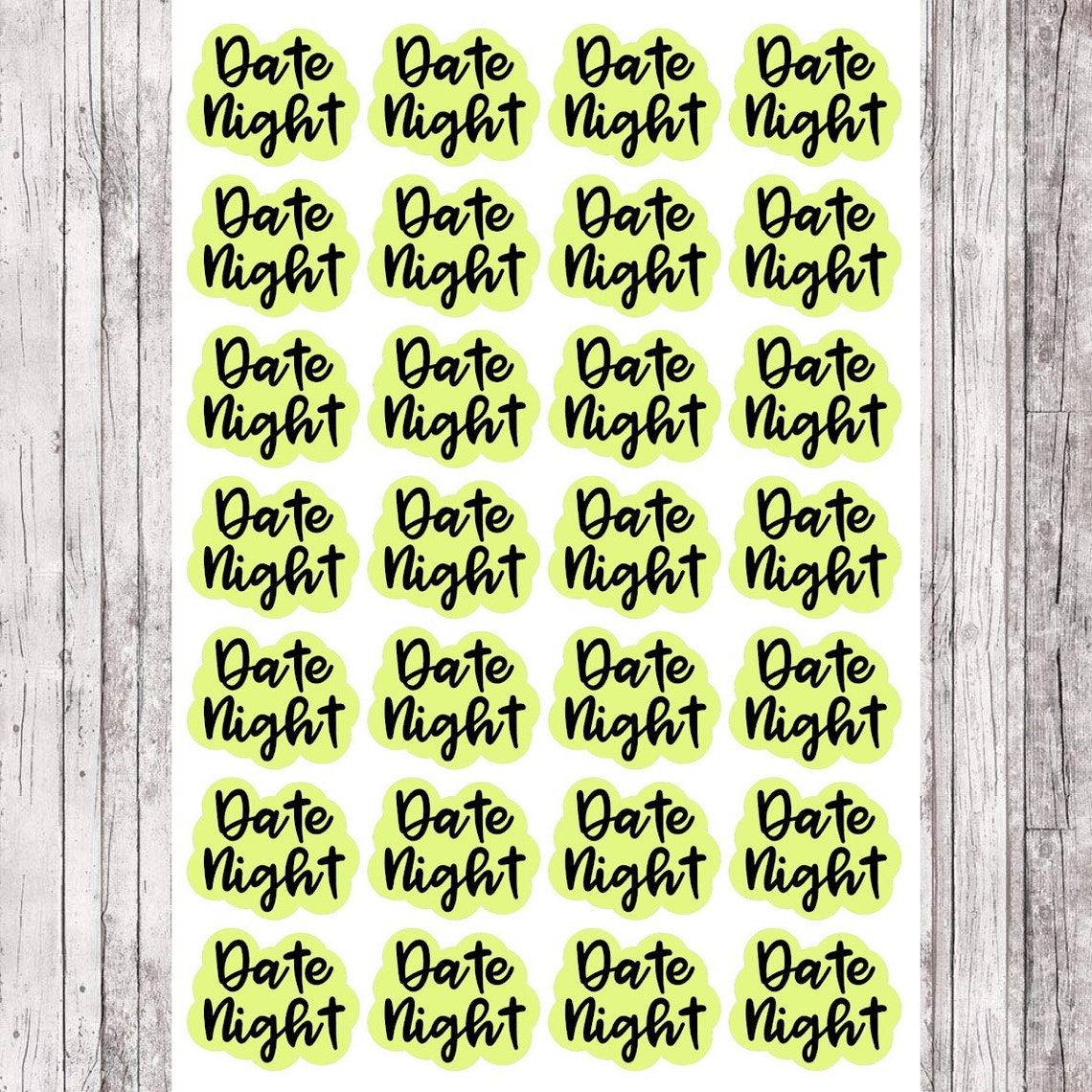 PRINTABLE Date Night Stickers Download // Date Night Planner Stickers ...