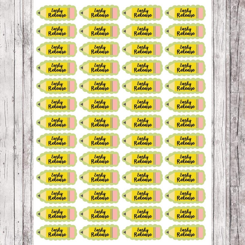 PRINTABLE Early Release Planner Stickers Download // Early Dismissal ...