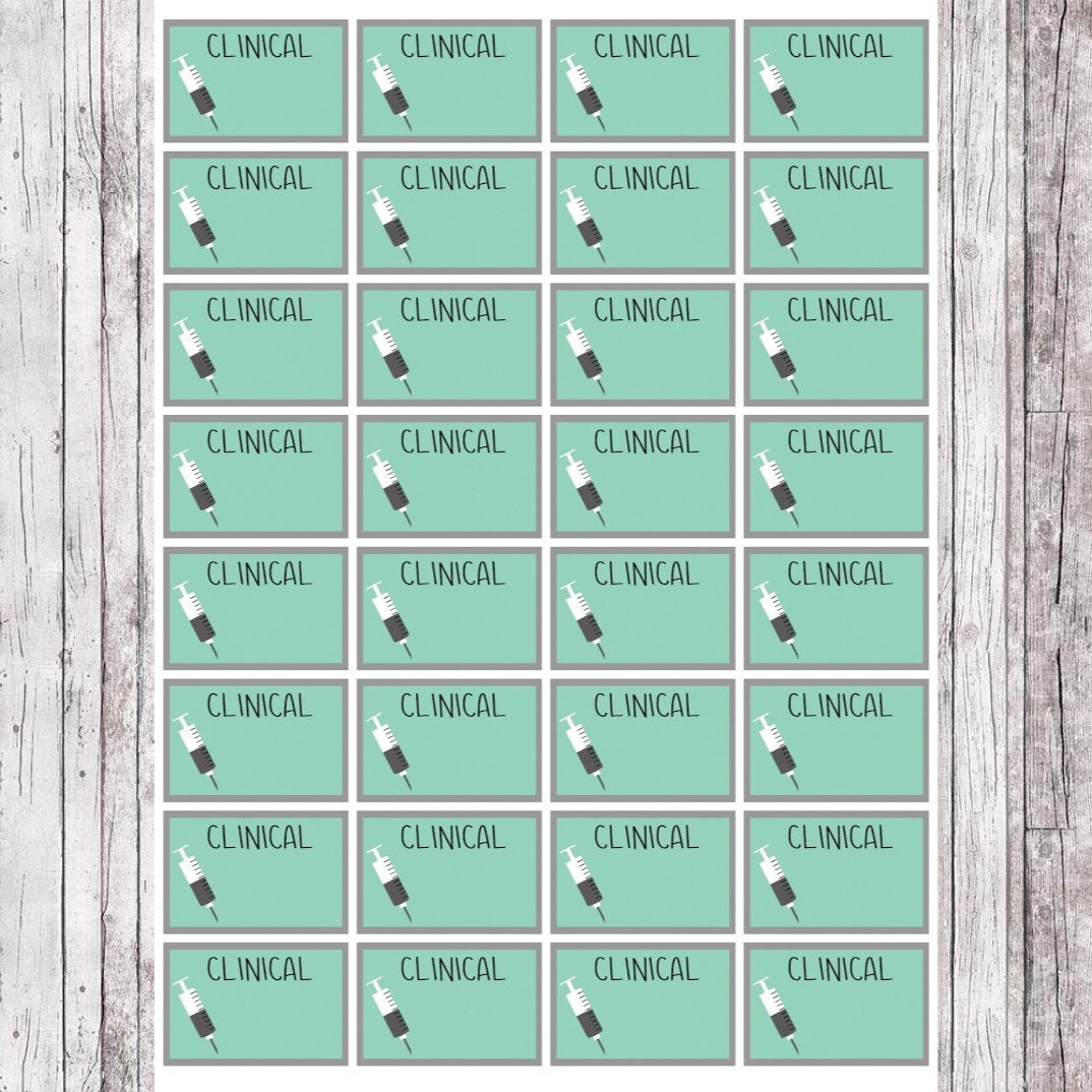 PRINTABLE Clinical Healthcare Planner Stickers Download // Nursing ...