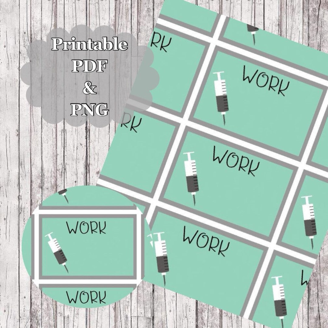 PRINTABLE Work Healthcare Planner Stickers Download // Nurse Happy ...