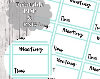 Meeting Stickers Meeting Reminders Icon Stickers Typography Stickers ...