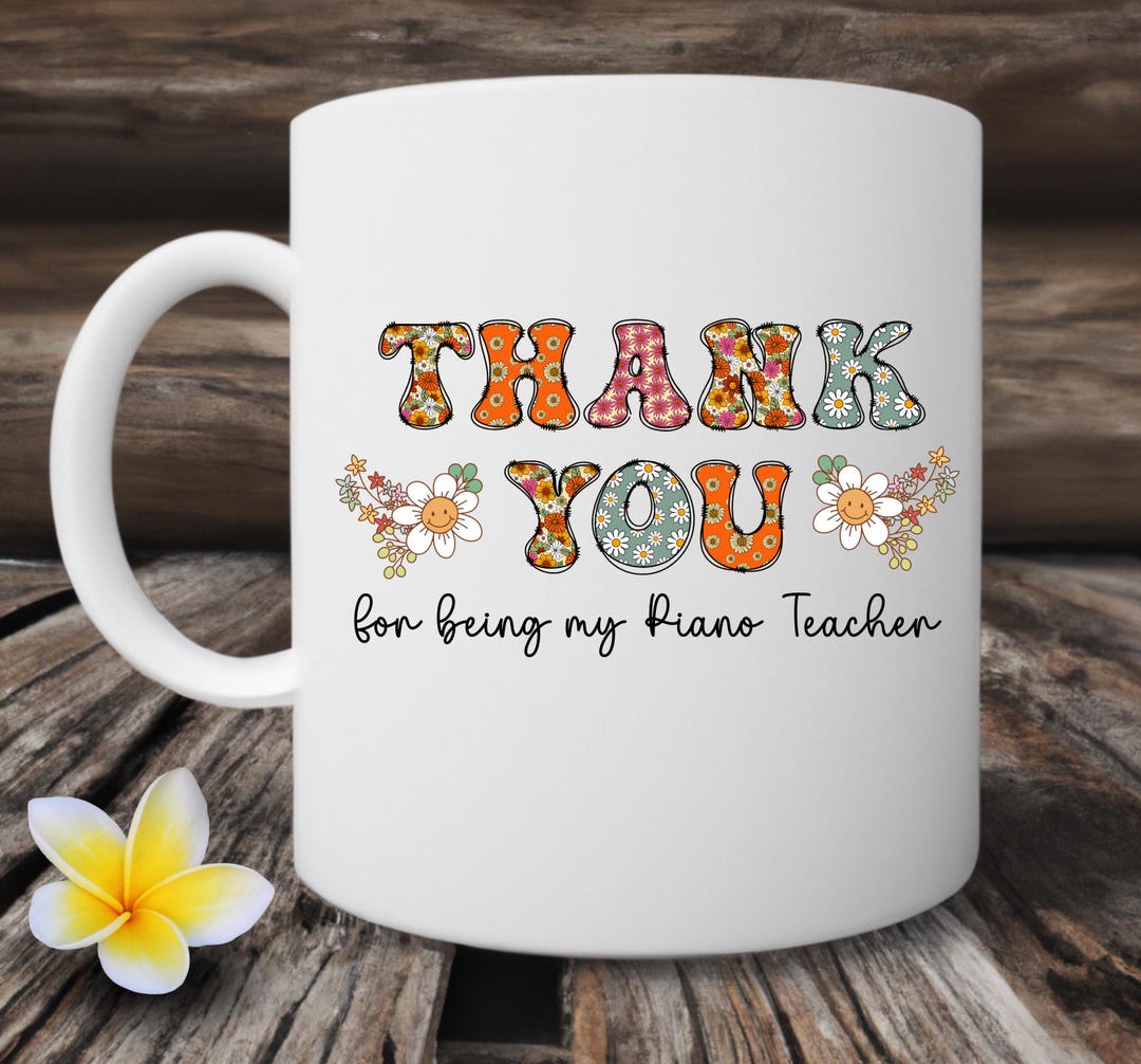 THANK YOU for Being My PIANO Teacher, Piano Teacher Gift, Piano Teacher ...