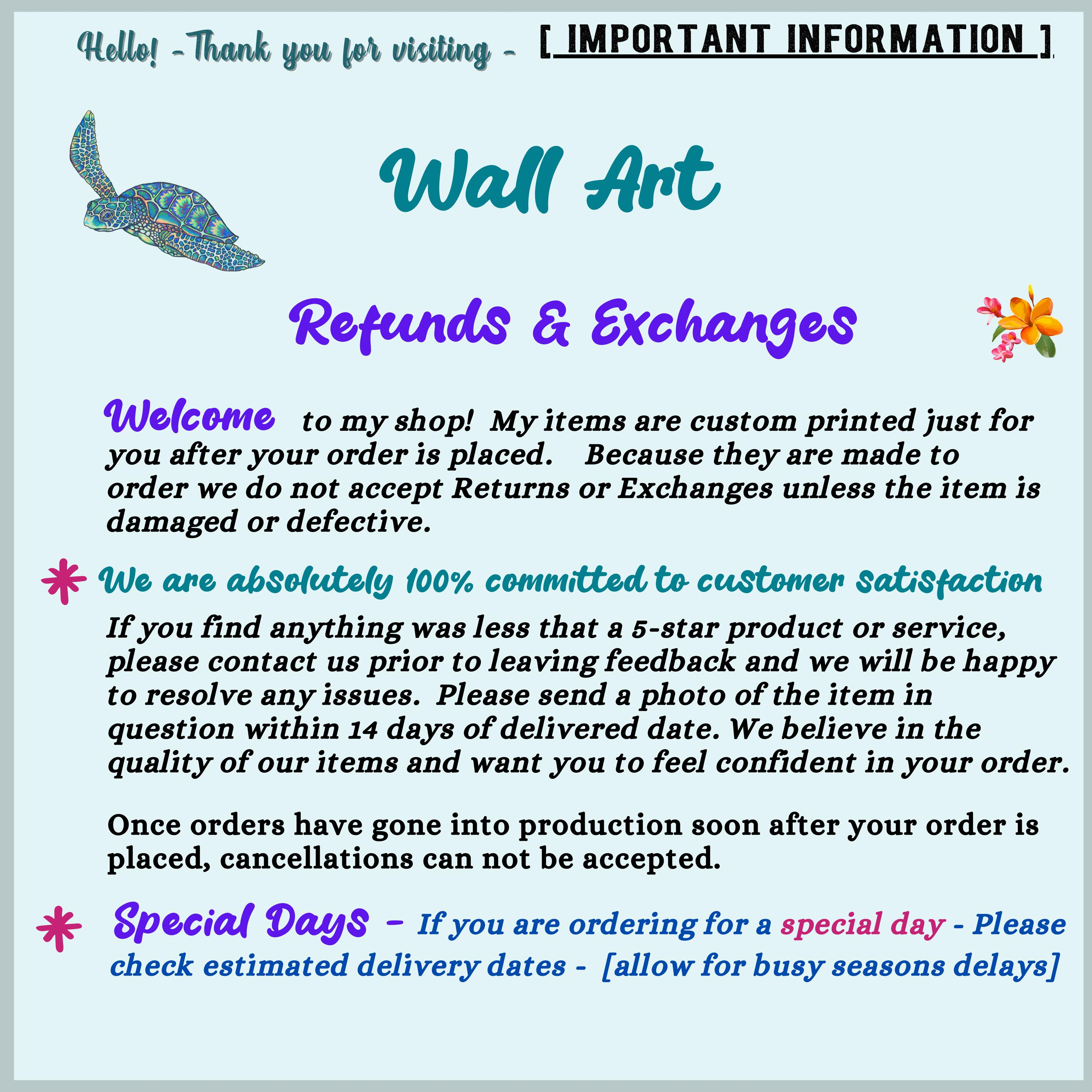 Sea Turtle Wall Art Rolled Poster, Coastal Wave Turtle Artwork Print ...