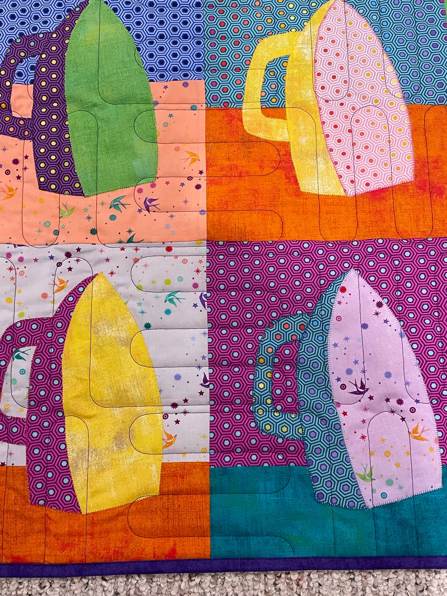 The Irony Quilt, Wall Hanging, Edwin Quilt, Sewing Blanket, Sewing Wall ...