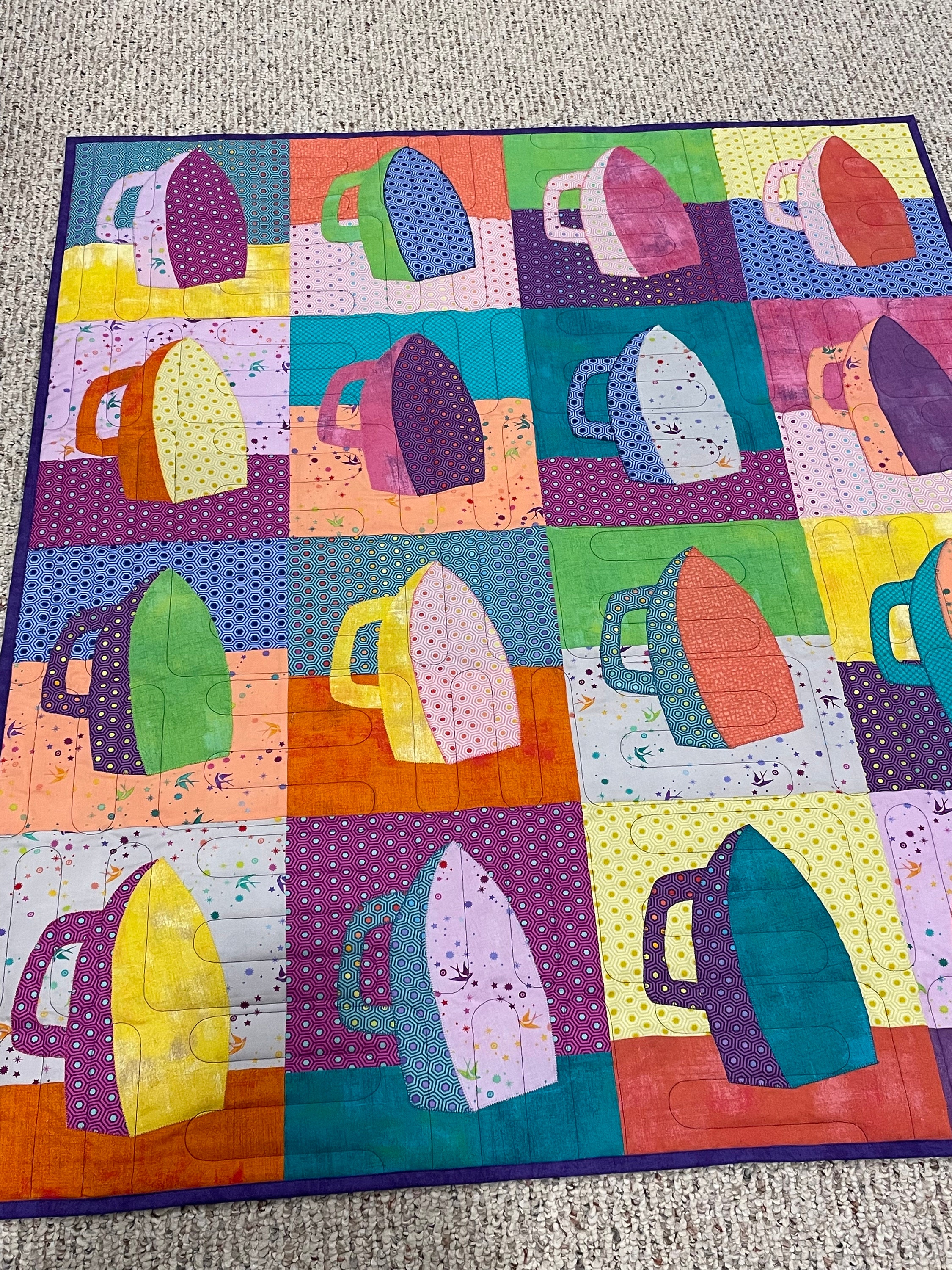 The Irony Quilt, Wall Hanging, Edwin Quilt, Sewing Blanket, Sewing Wall ...