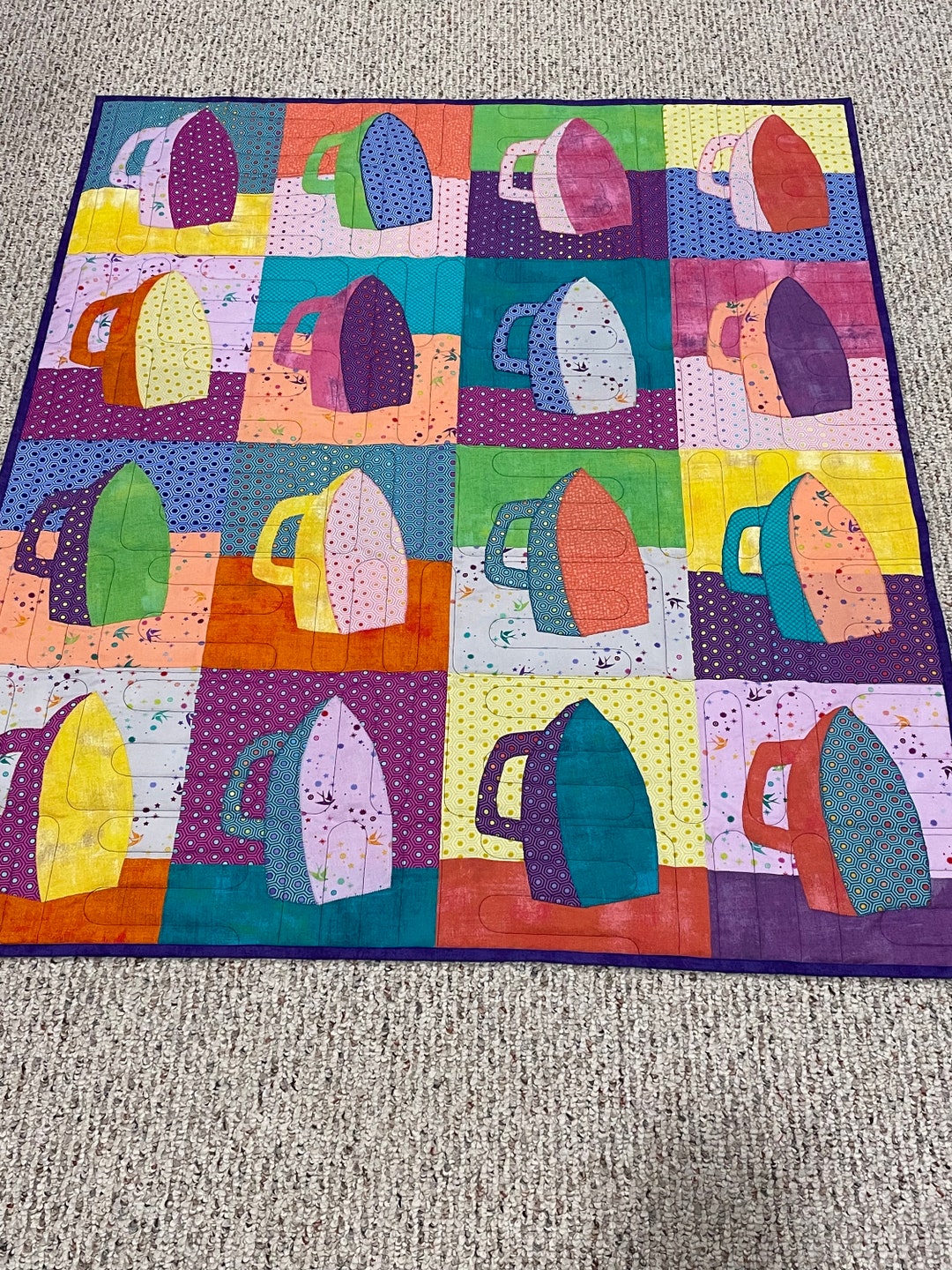 The Irony Quilt, Wall Hanging, Edwin Quilt, Sewing Blanket, Sewing Wall ...