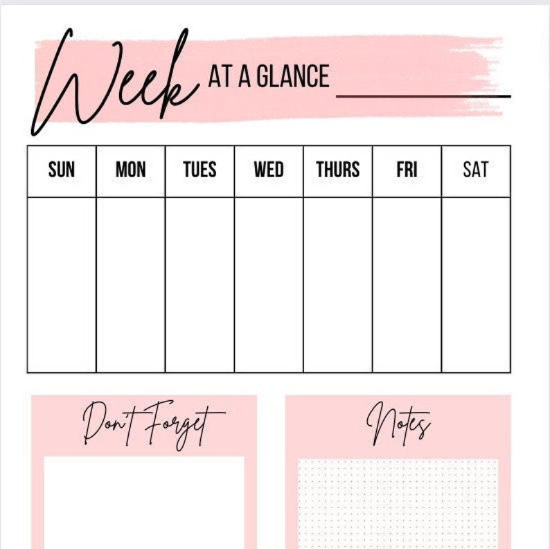 Week at a Glance - Etsy