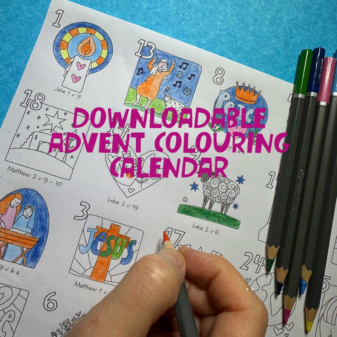 Downloadable Advent Colouring Calendar - Etsy UK