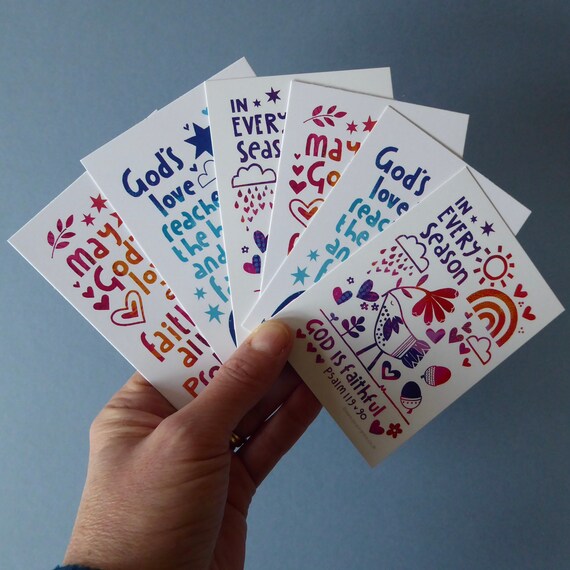 Multi Pack of faithful Love Mini Cards - Etsy UK