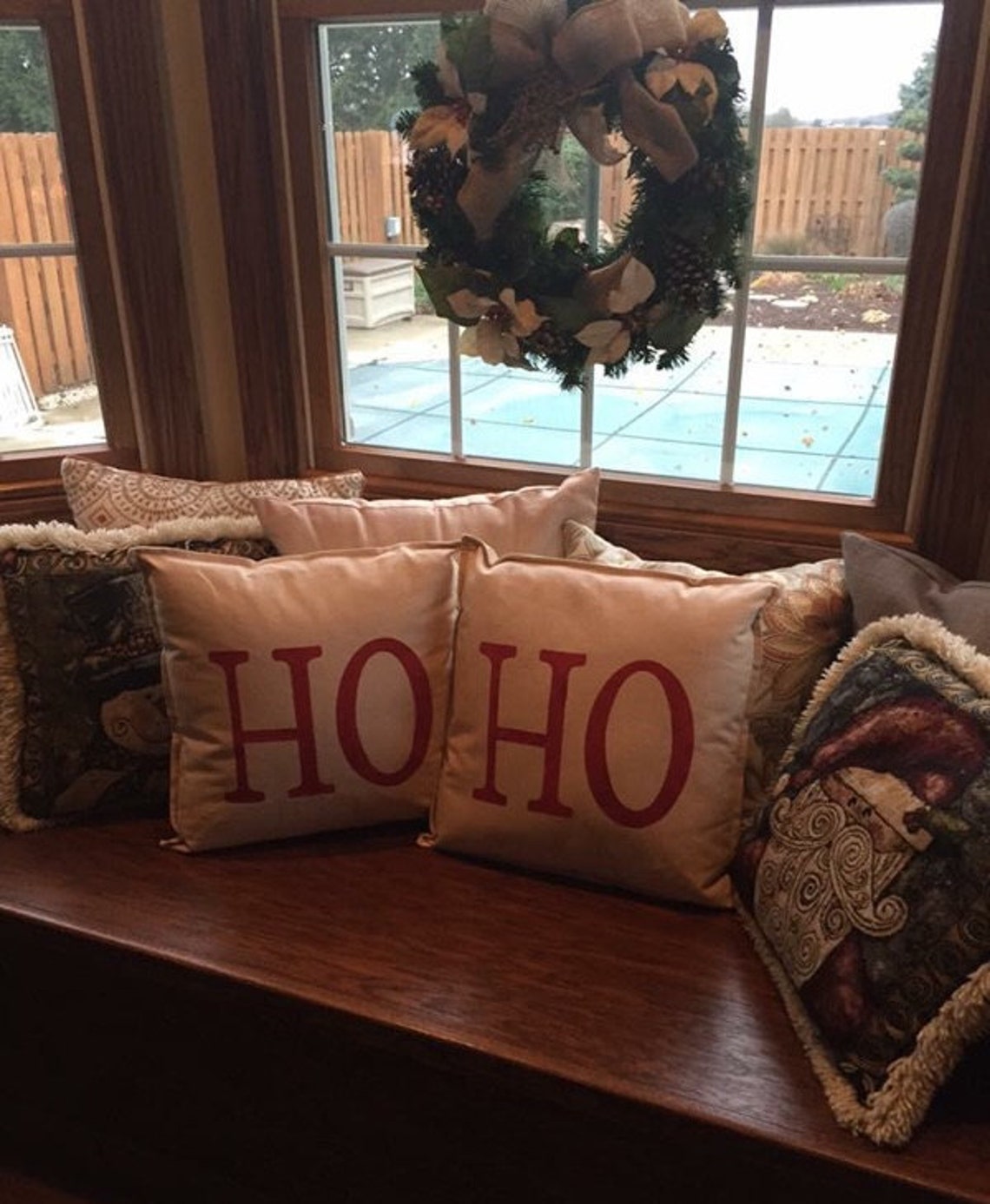 Reversable OH IO HOHO Pillow Set - Etsy