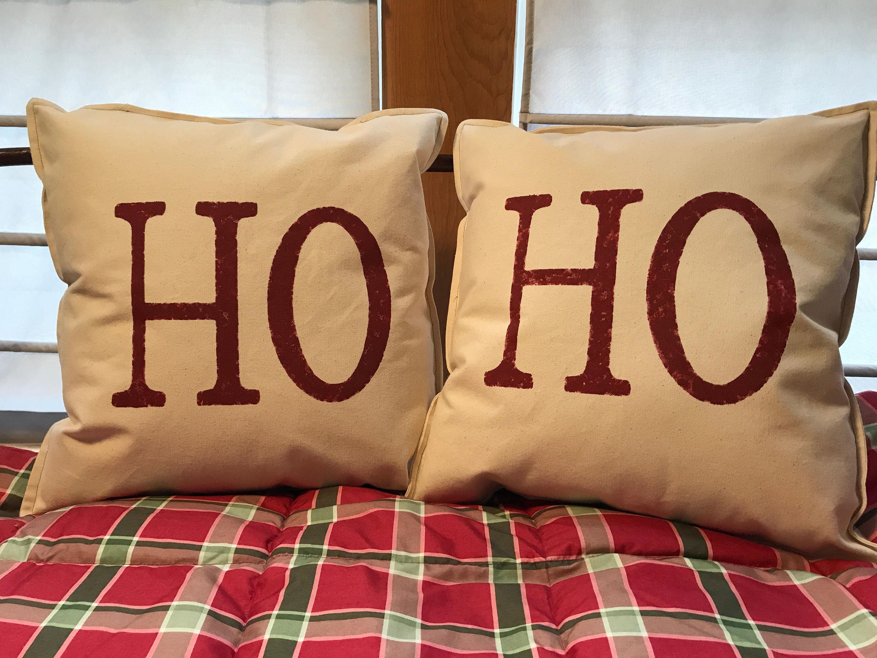 Reversable OH IO HOHO Pillow Set - Etsy