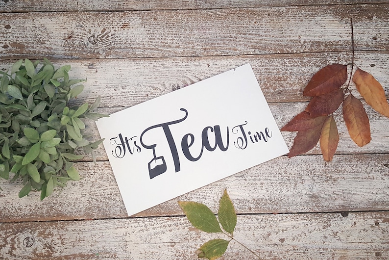 Tea Time Wooden Sign Tea Sign Tea Plaques Tea Wall Art Kitchen | Etsy