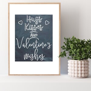 Valentine's Day Chalkboard Printable Sign, Instant Download, Valentine ...