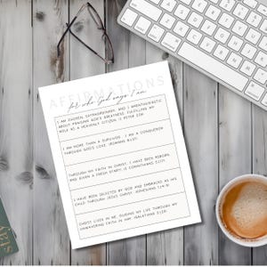 Who God Says I Am Scripture Affirmations Christian Trendy Minimal ...