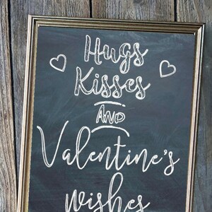 Valentine's Day Chalkboard Printable Sign, Instant Download, Valentine ...