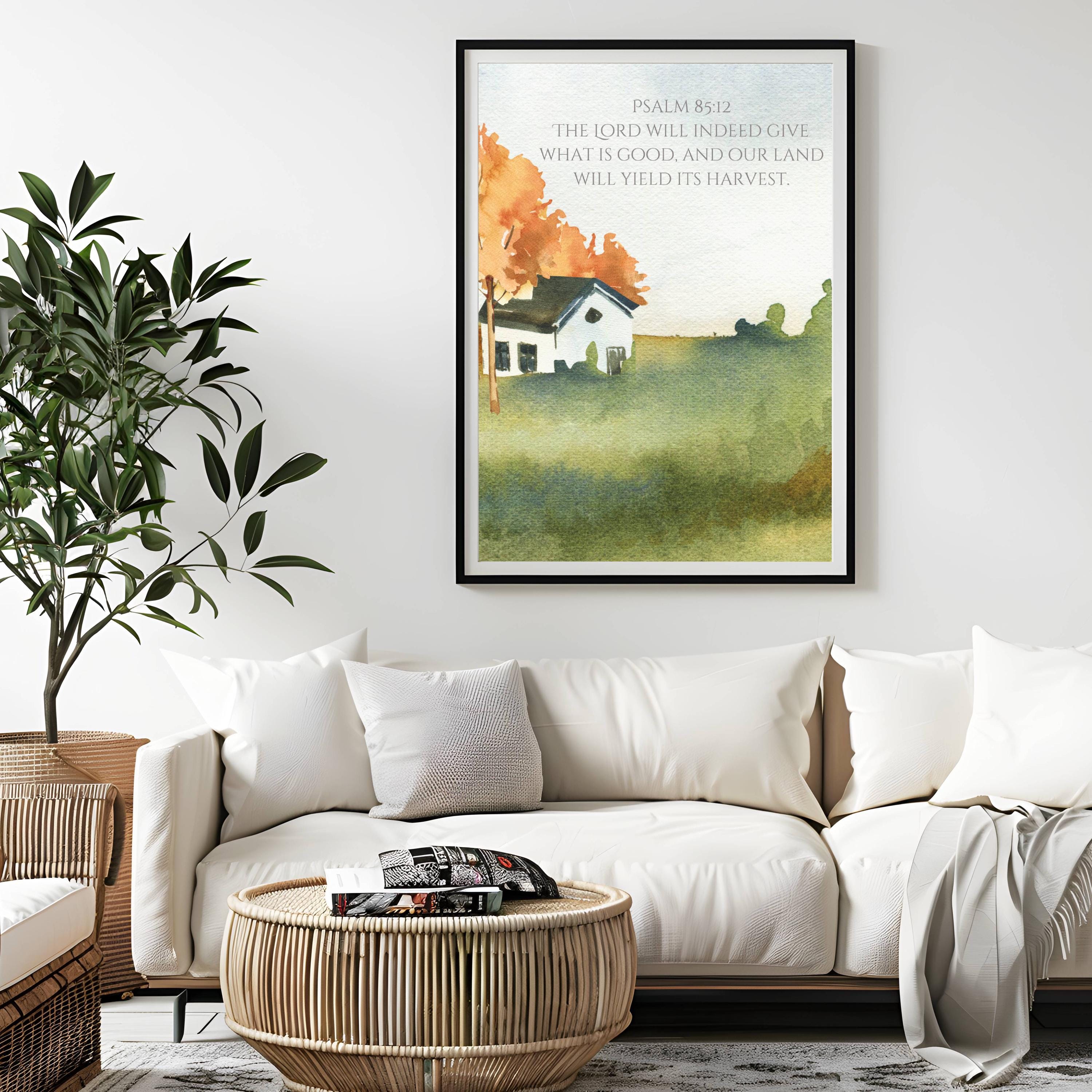 Psalm 85:12 Bible Verse Printable Wall Art, Fall Printable, Scripture ...