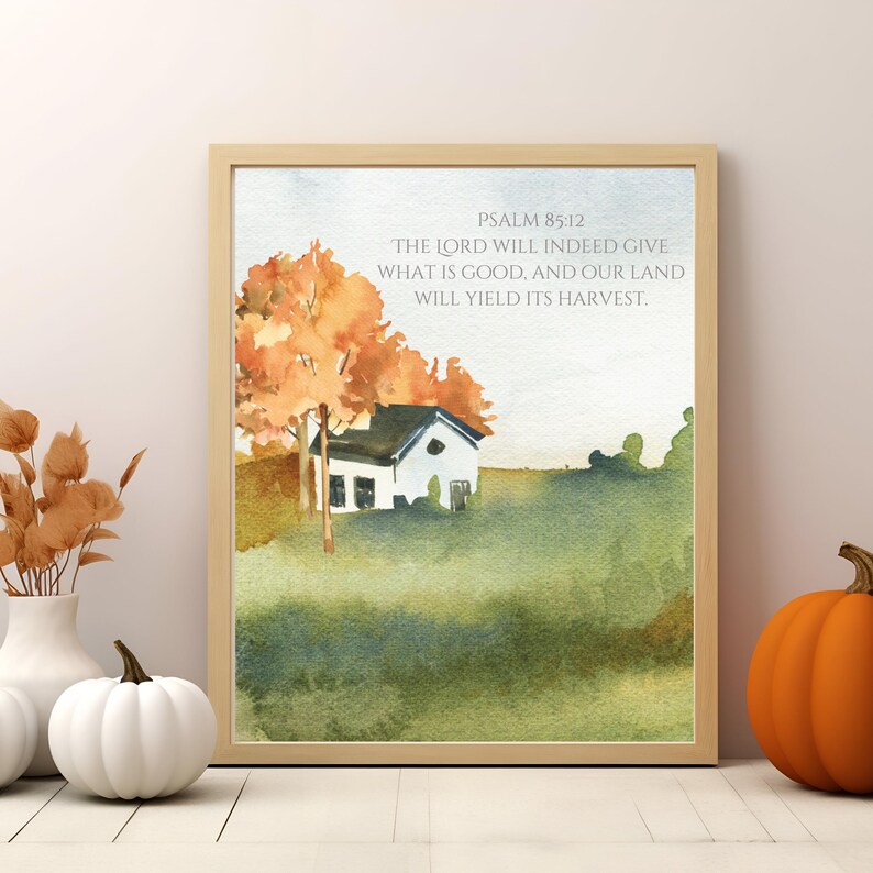 Psalm 85:12 Bible Verse Printable Wall Art, Fall Printable, Scripture ...