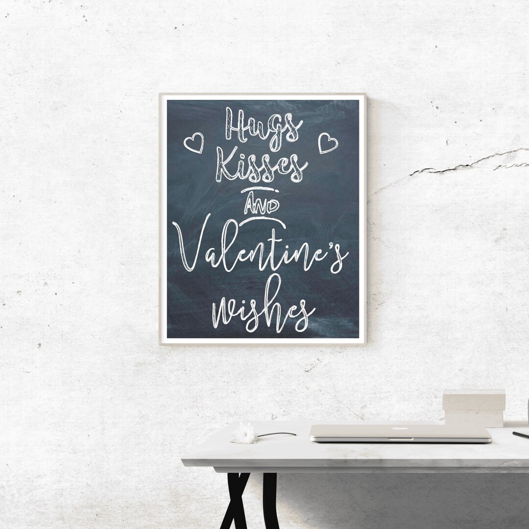 Valentine's Day Chalkboard Printable Sign, Instant Download, Valentine ...