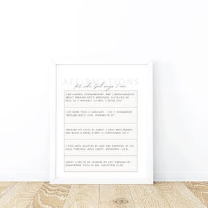 Who God Says I Am Scripture Affirmations Christian Trendy Minimal ...
