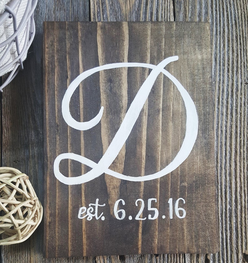 Monogram Established Sign Monogram Wedding Sign Wedding | Etsy