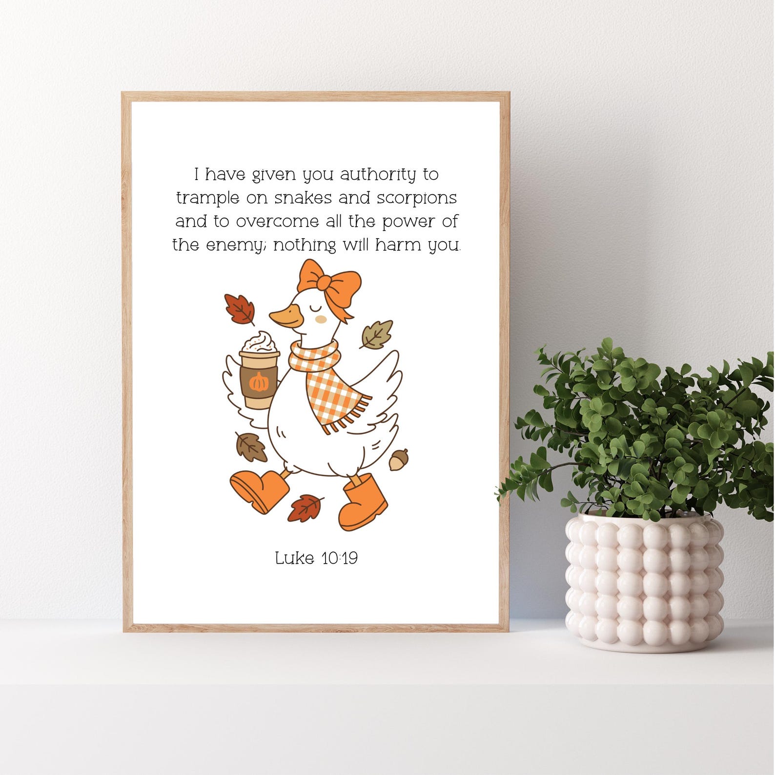 Christian Printable Wall Art, Cottagecore, Cozycore, Luke 10:19, Silly ...