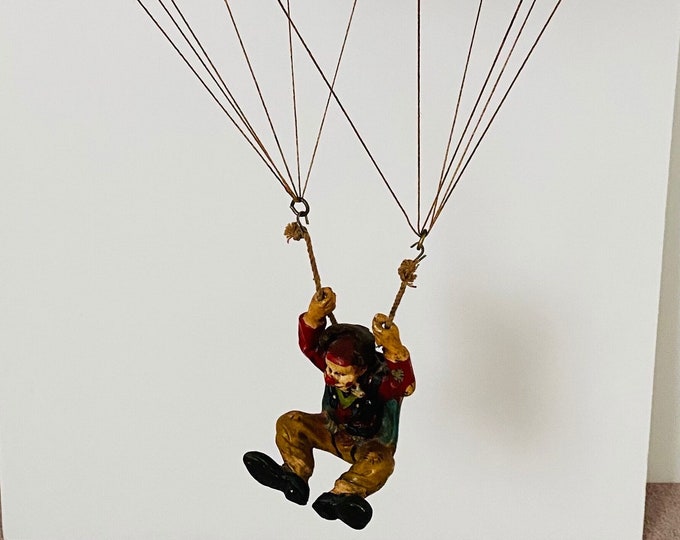 Hand Painted Parachute Floating Clown Allan Agohob Collectible Vintage ...