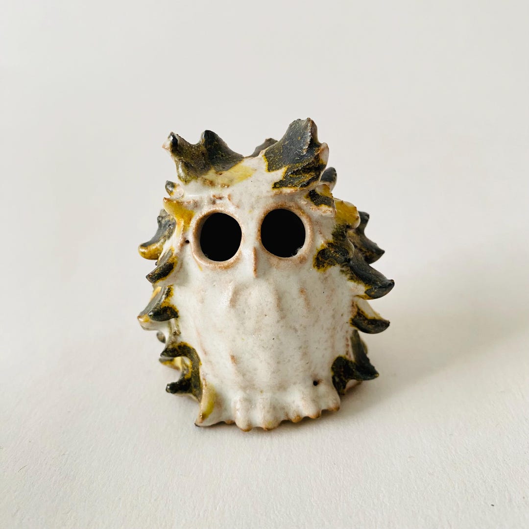 Vintage Small Art Pottery Owl Figurine Signed British Columbia Canada ...