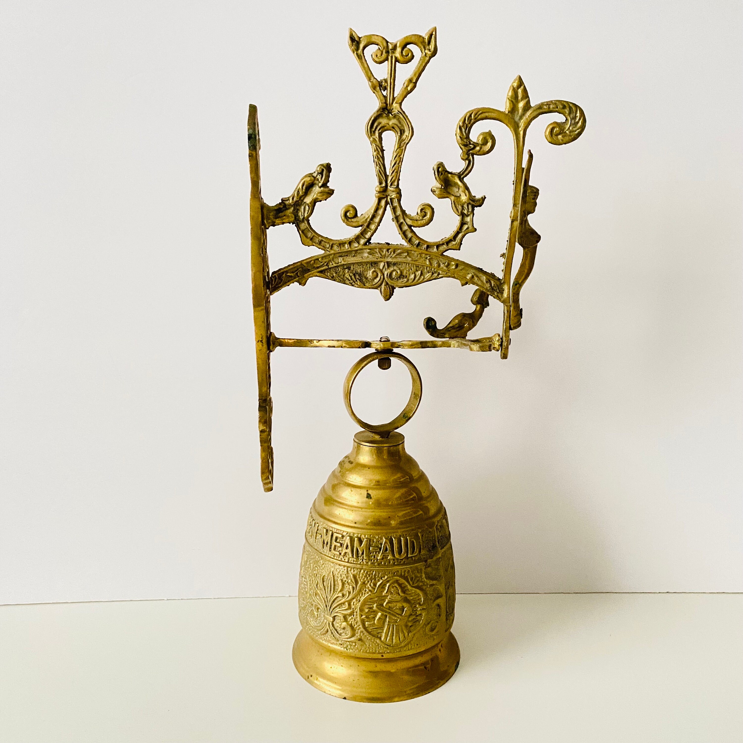 Vintage Cast Brass Monastery Church Bell Vocem Meam A Ovime Tangent ...