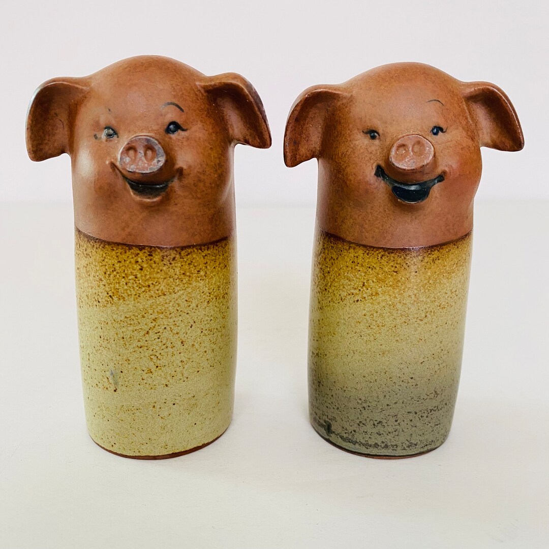 Vintage UCTCI Japan Stoneware Pottery Pig Salt & Pepper - Etsy