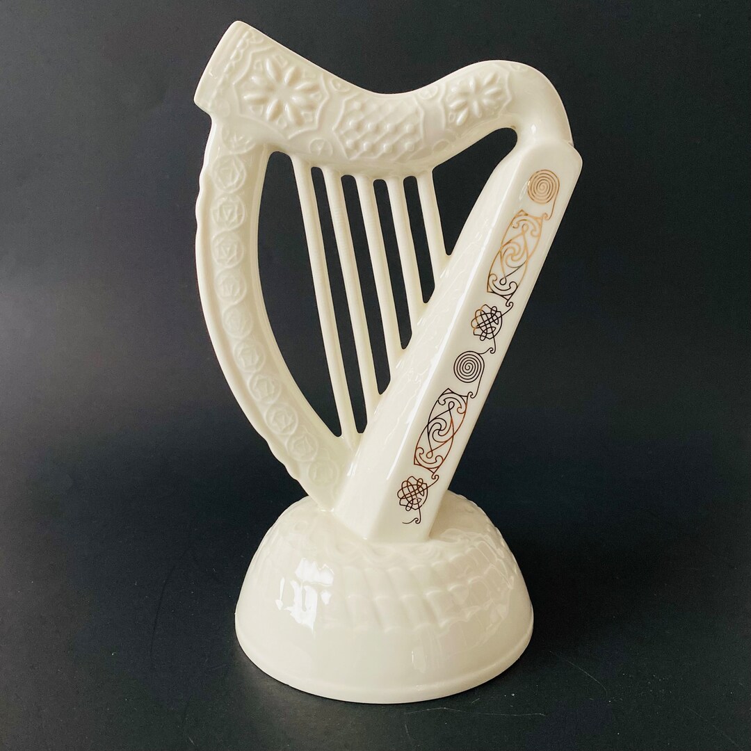 Vintage Irish Papian Trinity Harp Figurine Donegal China Ireland Celtic ...