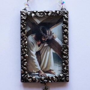 Jesus Ornament, Jesus Carrying Cross, Religious Icon, Religious Gift ...