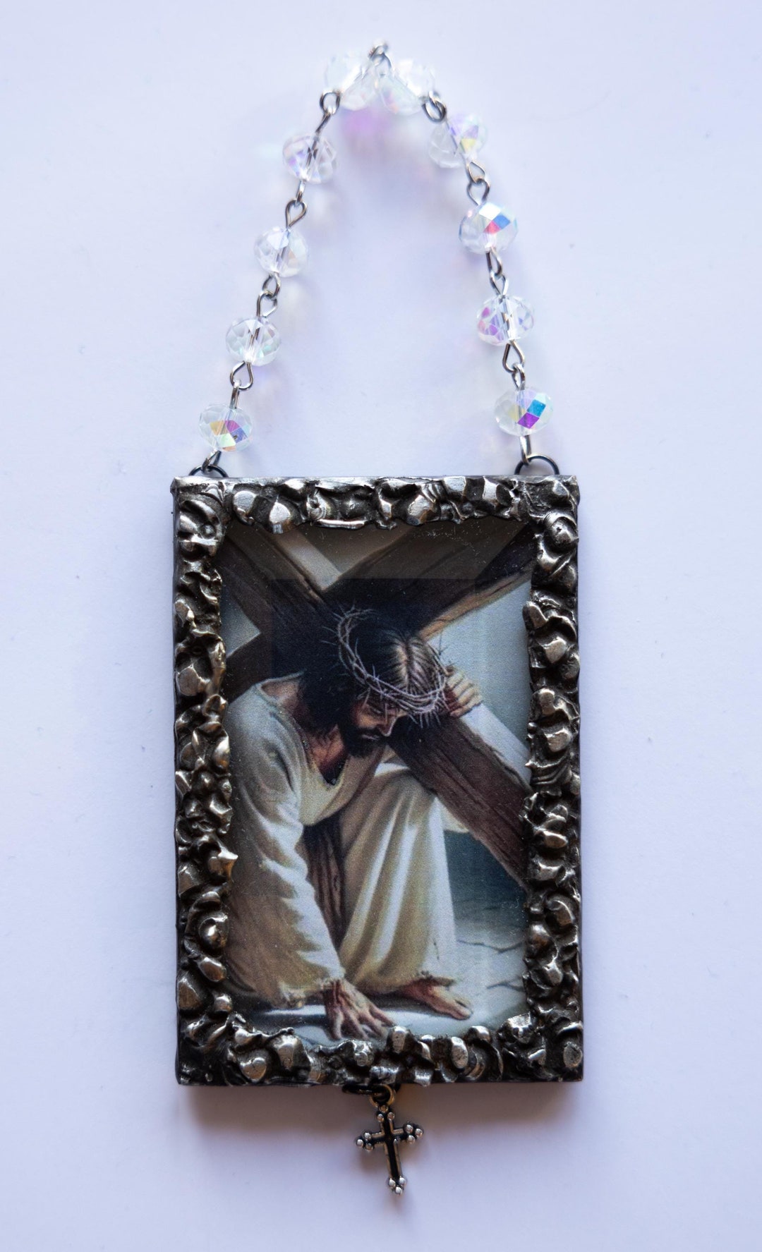Jesus Ornament, Jesus Carrying Cross, Religious Icon, Religious Gift ...