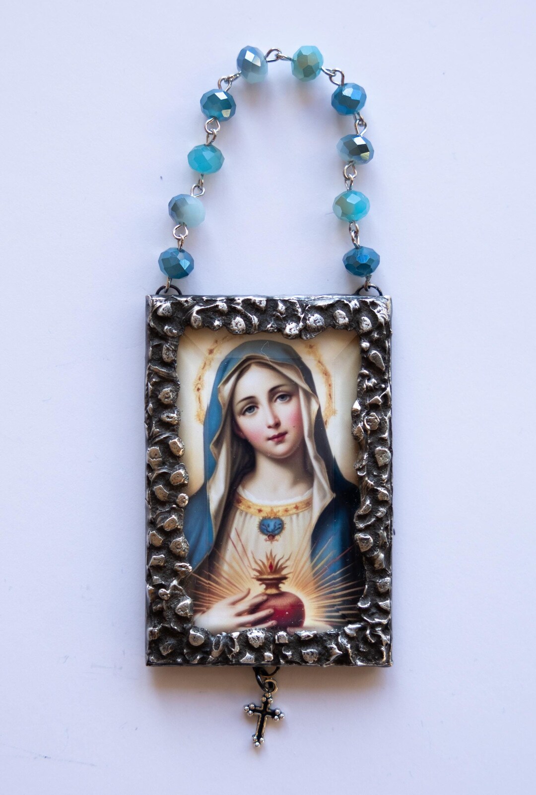 Immaculate Heart of Mary Ornament: Religious Icon, Gift of Faith - Etsy