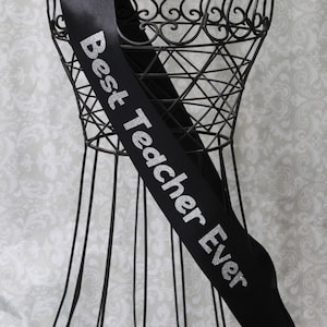 Best Teacher Ever Sash - Etsy