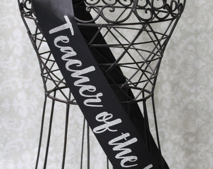 Teacher of the Year Sash - Etsy