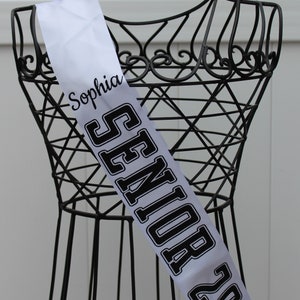 Outline Senior Sash With Personalized Name Senior Night Sash - Etsy