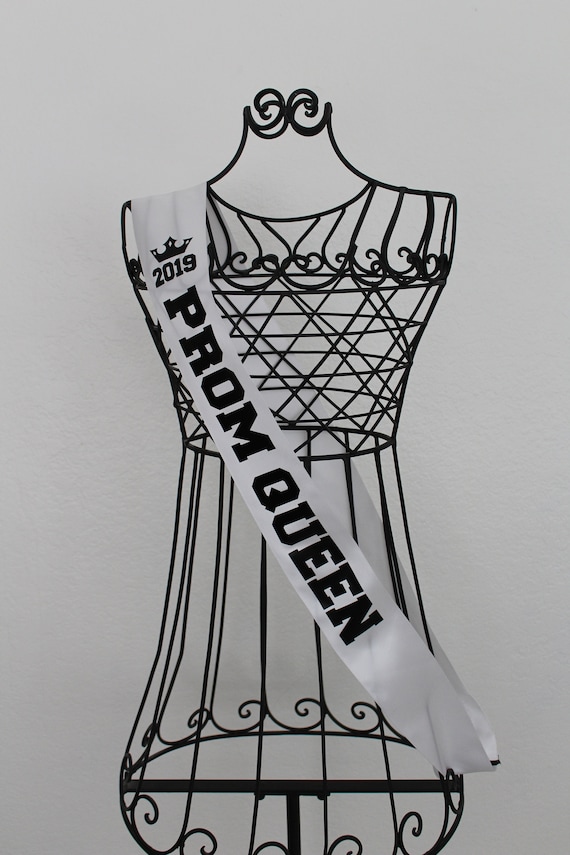 High School Senior Prom Queen Sash With Year and Crown | Etsy