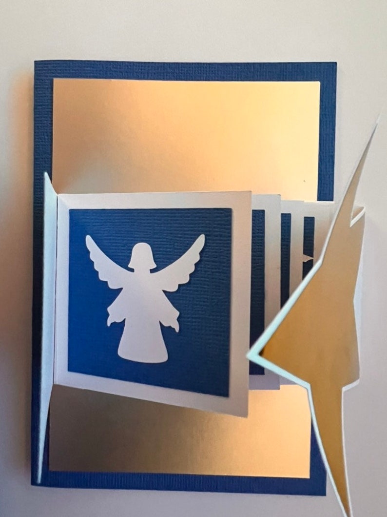 Christmas Nativity Waterfall Card SVG Pattern for Cutting - Etsy