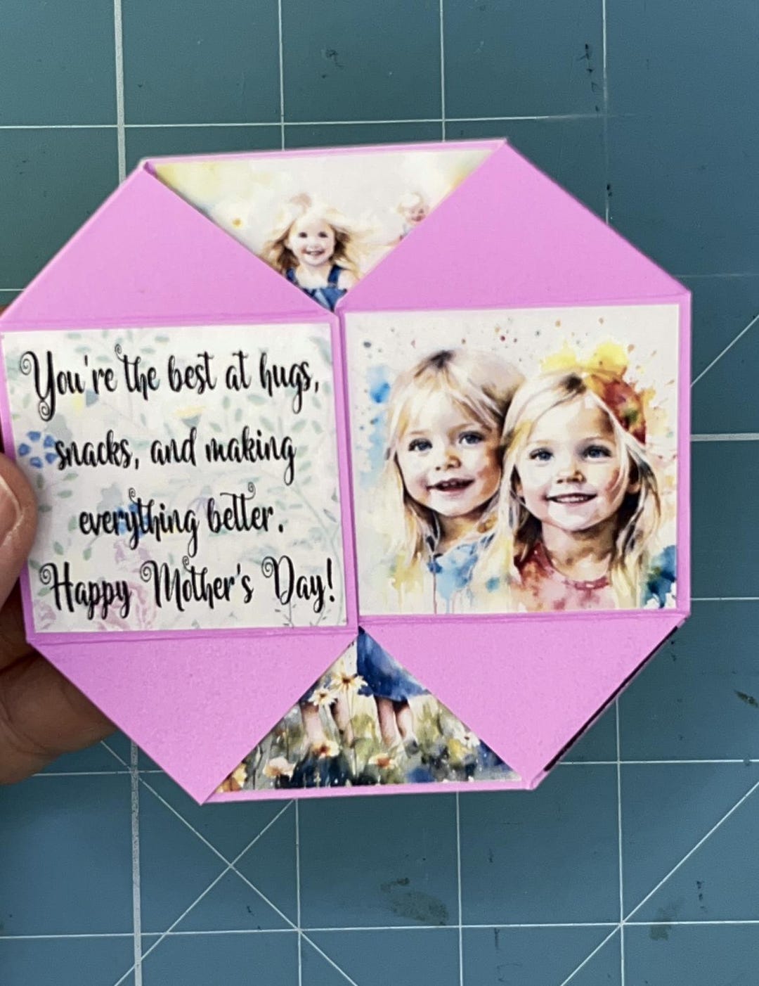 Infinity Folding Card SVG | Octagon Shape | Mother’s Day, Birthday ...