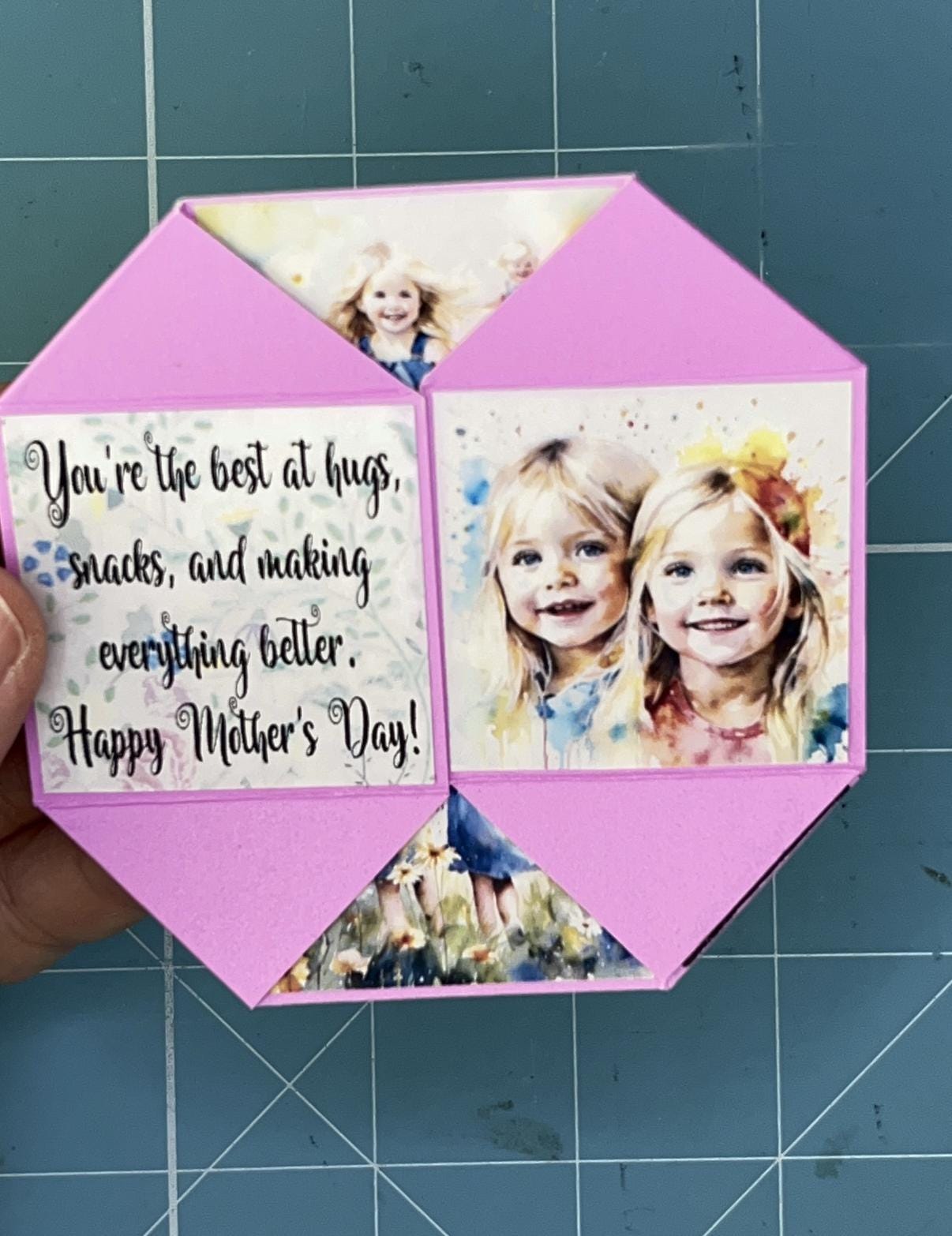 Infinity Folding Card SVG | Octagon Shape | Mother’s Day, Birthday ...