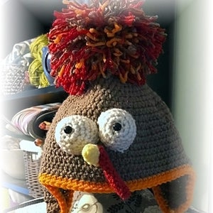 Birdbrain Turkey Hat: Crochet Turkey Trot Hat Pattern - Etsy