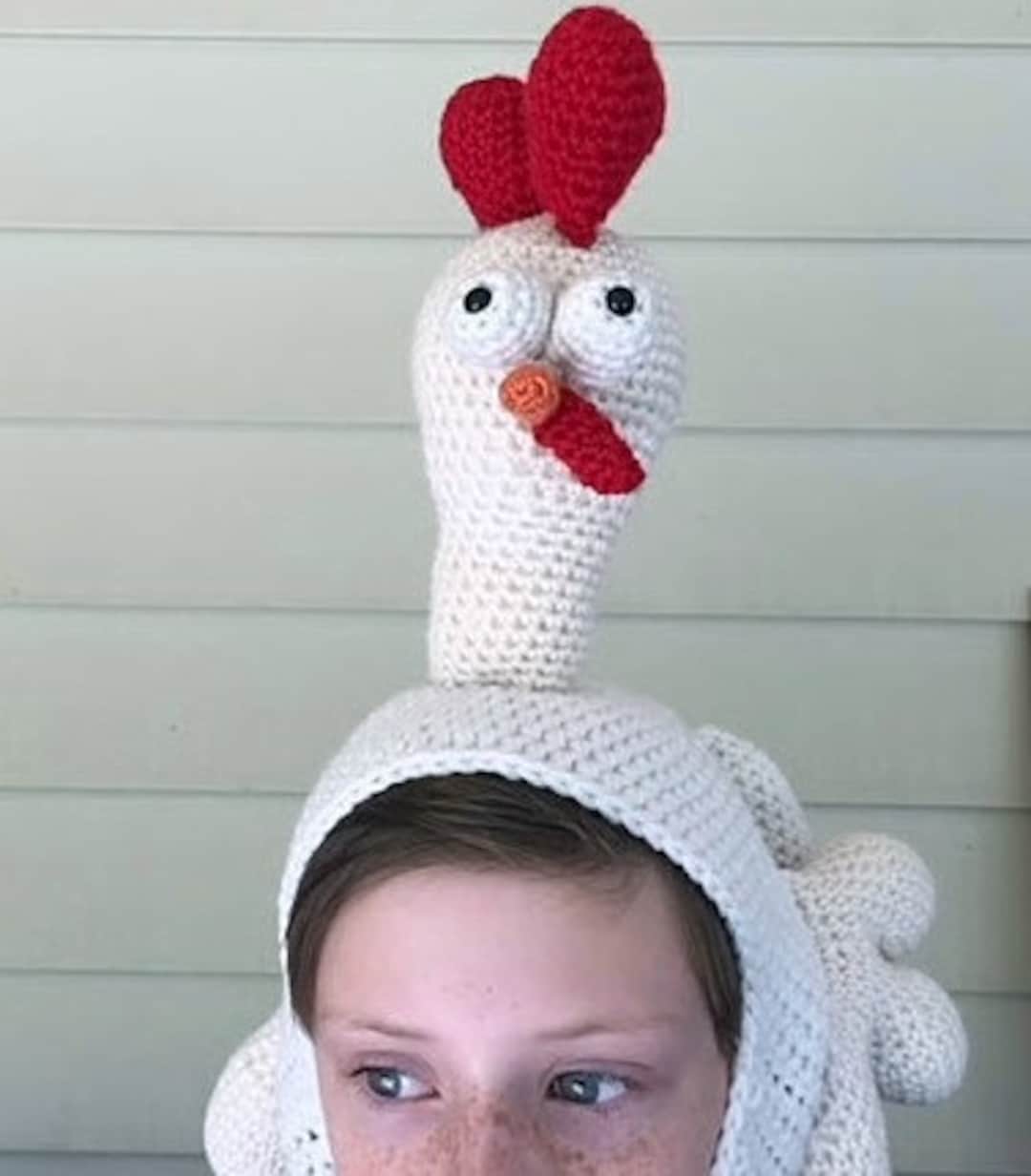 Birdbrain Chicken Hat: Crochet Chicken Hat Pattern - Etsy