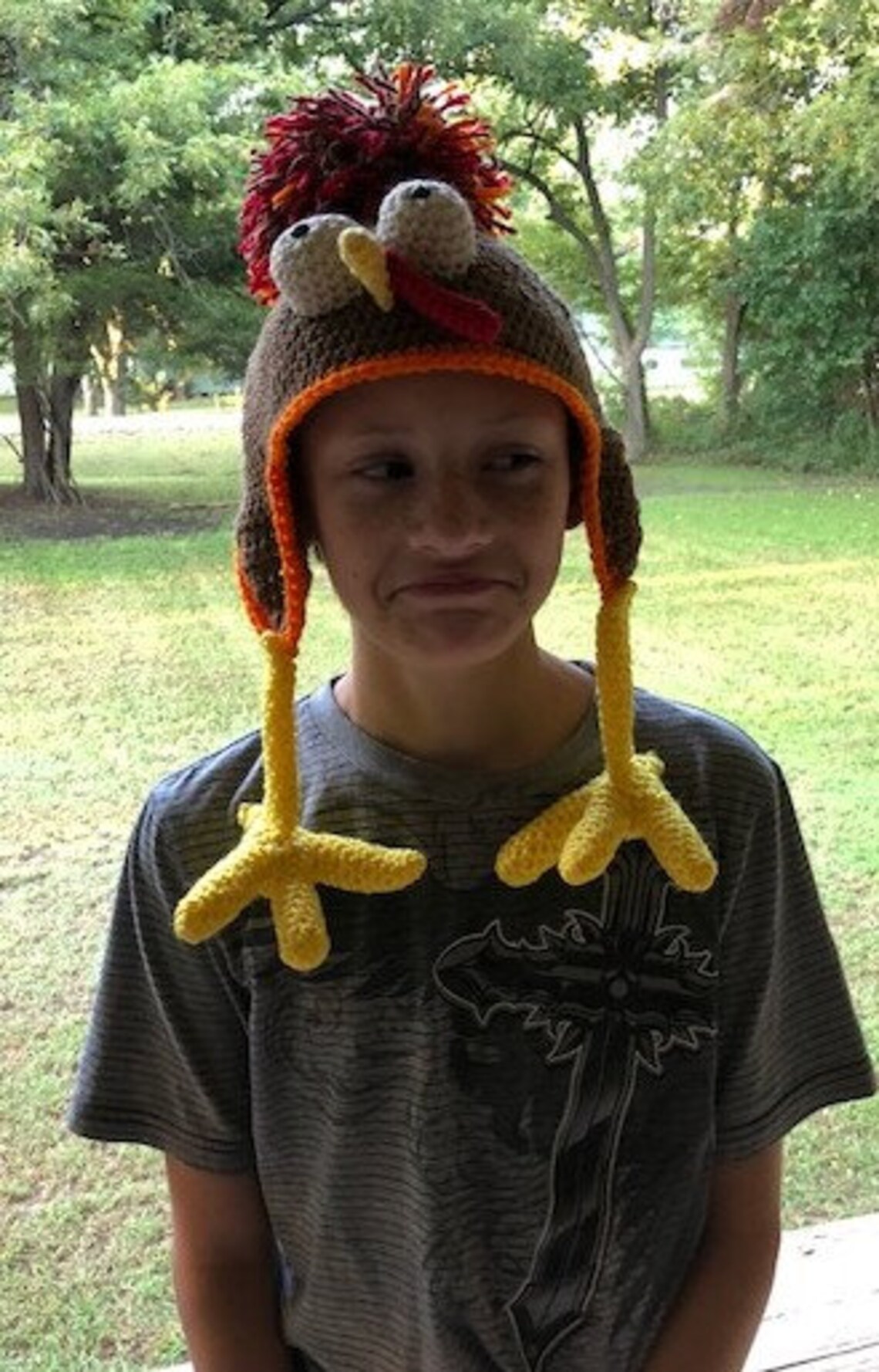 Birdbrain Turkey Hat: Crochet Turkey Trot Hat Pattern - Etsy