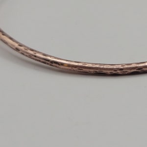 Simple Oxidized Hammered Copper Bracelet Cuff Hook & Loop Clasp - Etsy