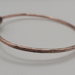 Simple Oxidized Hammered Copper Bracelet Cuff Hook & Loop Clasp - Etsy