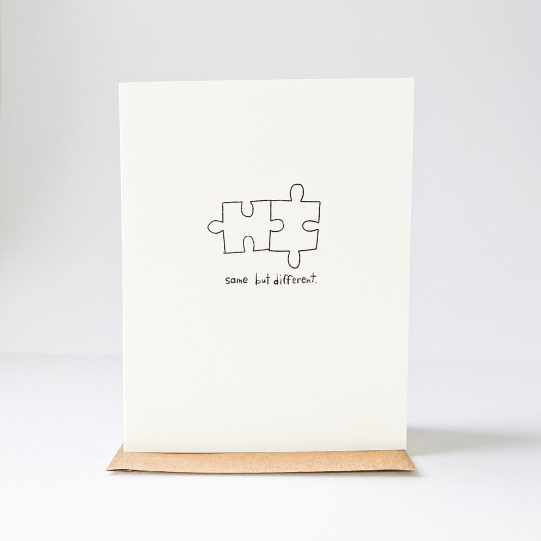 Puzzle Piece Card - Etsy
