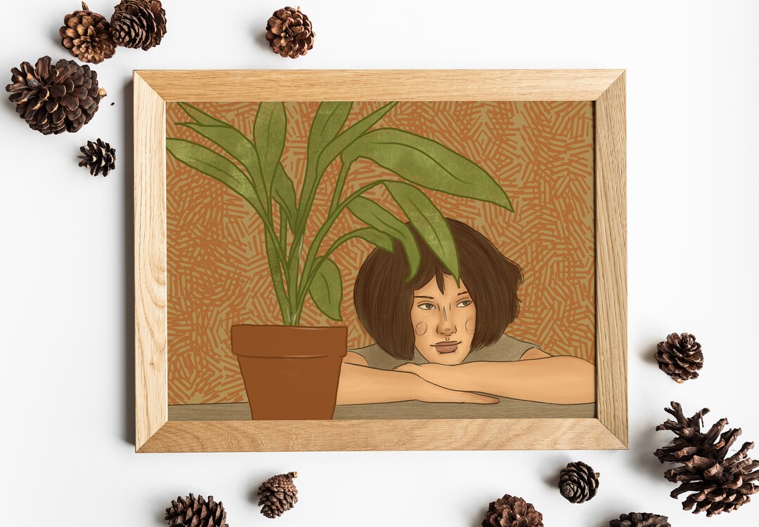 Mathilda and Her Plant - Leon Print - Etsy