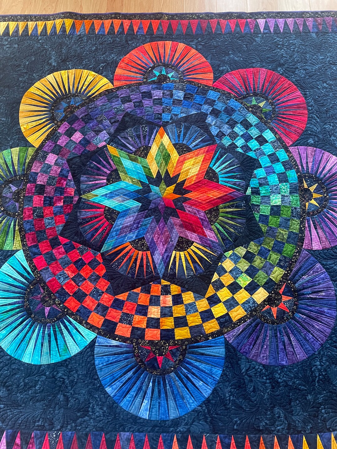 This Quilt is Bursting With Color and Movement. It Will Be Admired and ...