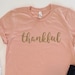Thankful Shirt. Thankful Shirt for Women. Thanksgiving Tee ...